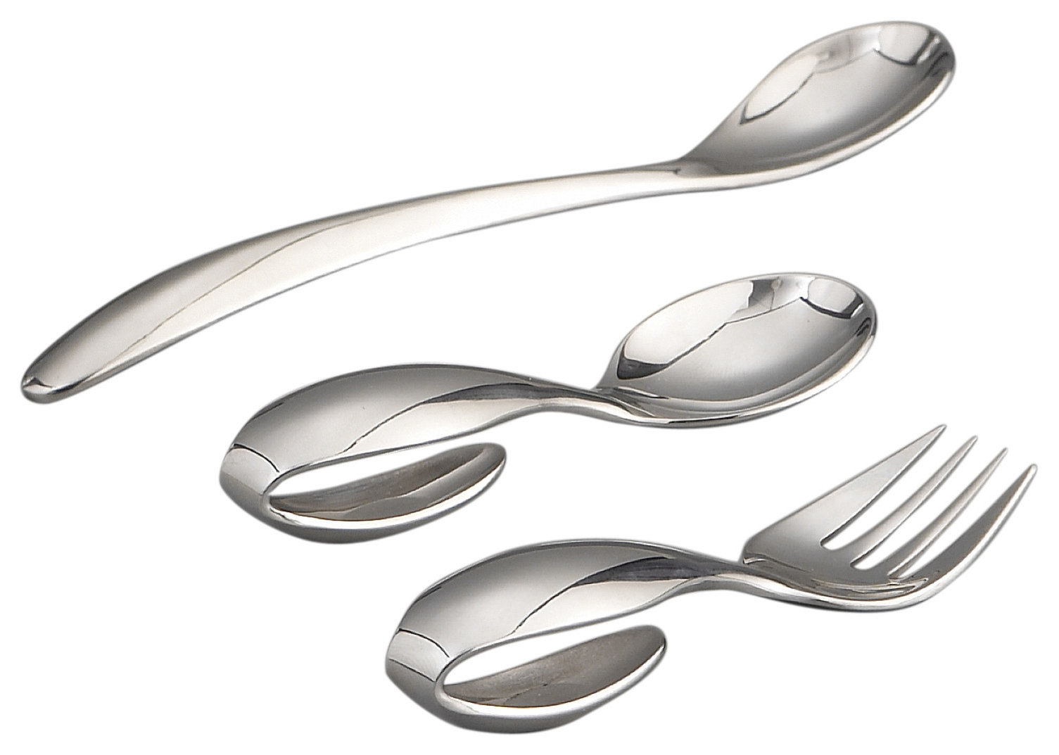 Baby Nambe Flatware Utensil Set, 18/10 Stainless Steel - Contemporary ...