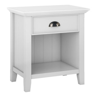 Acadian Solid Wood Bedside Table - Transitional - Nightstands And ...