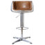 Aviator Adjustable Height Bar Stool, Leather and Metal - Contemporary ...