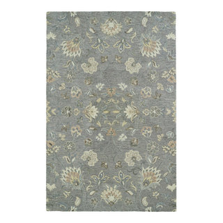 Kaleen Helena Collection Gray Ivory Area Rug 5'x7'9" - Traditional ...