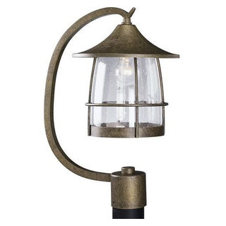 Prairie 1-light Post Lantern Burnished Chestnut Clear Seeded Glass ...