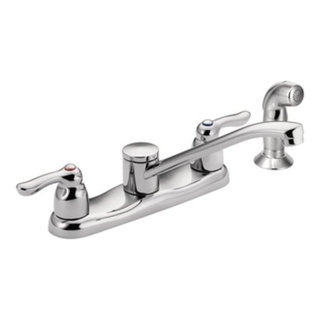 Moen M-BITION Double Handle Kitchen Faucet, 10"x9"x7", 10"x9"x7 ...