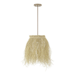 1-Light Pendant, Natural Rattan - Tropical - Pendant Lighting - by ...