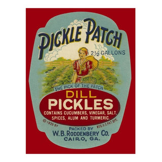 "Pickle Patch Dill Pickles" Digital Paper Print by Retrolabel, 14"x18 ...