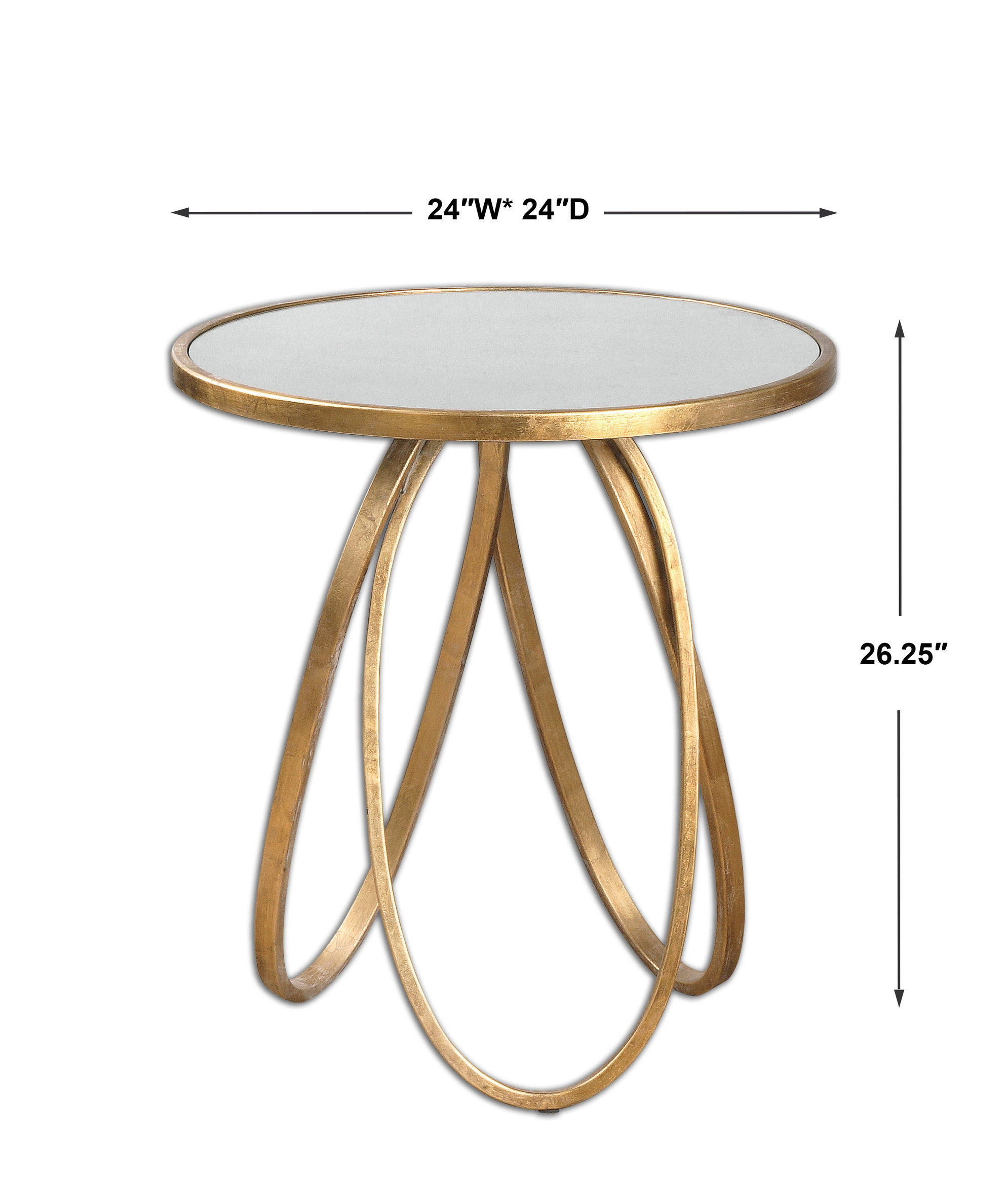 Uttermost Montrez Gold Side Table - Contemporary - Side Tables And End ...