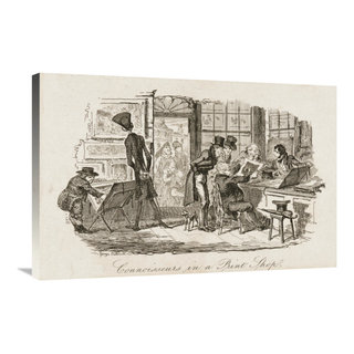 "Connoisseurs in a Print Shop, ca. 1828" by George Cruikshank, 36"x24 ...