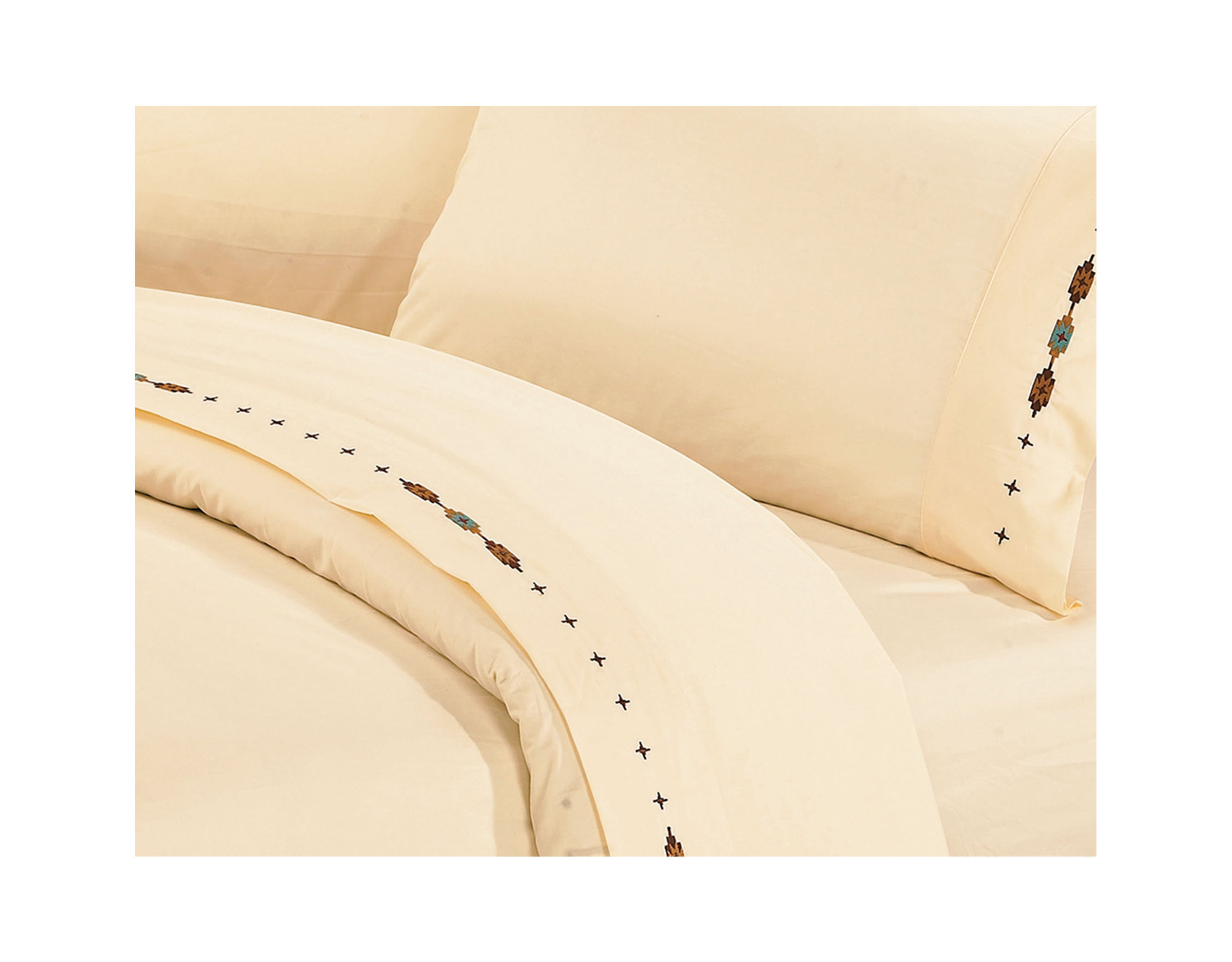 Embroidered Navajo Sheet Set, King - Transitional - Sheet And ...