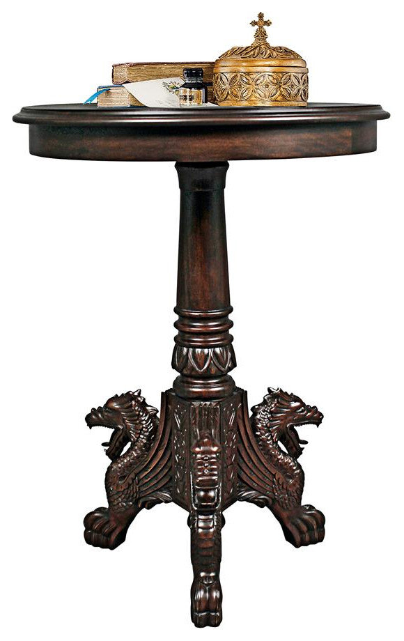 Design Toscano Heraldic Lion Accent Table - Traditional - Side Tables ...