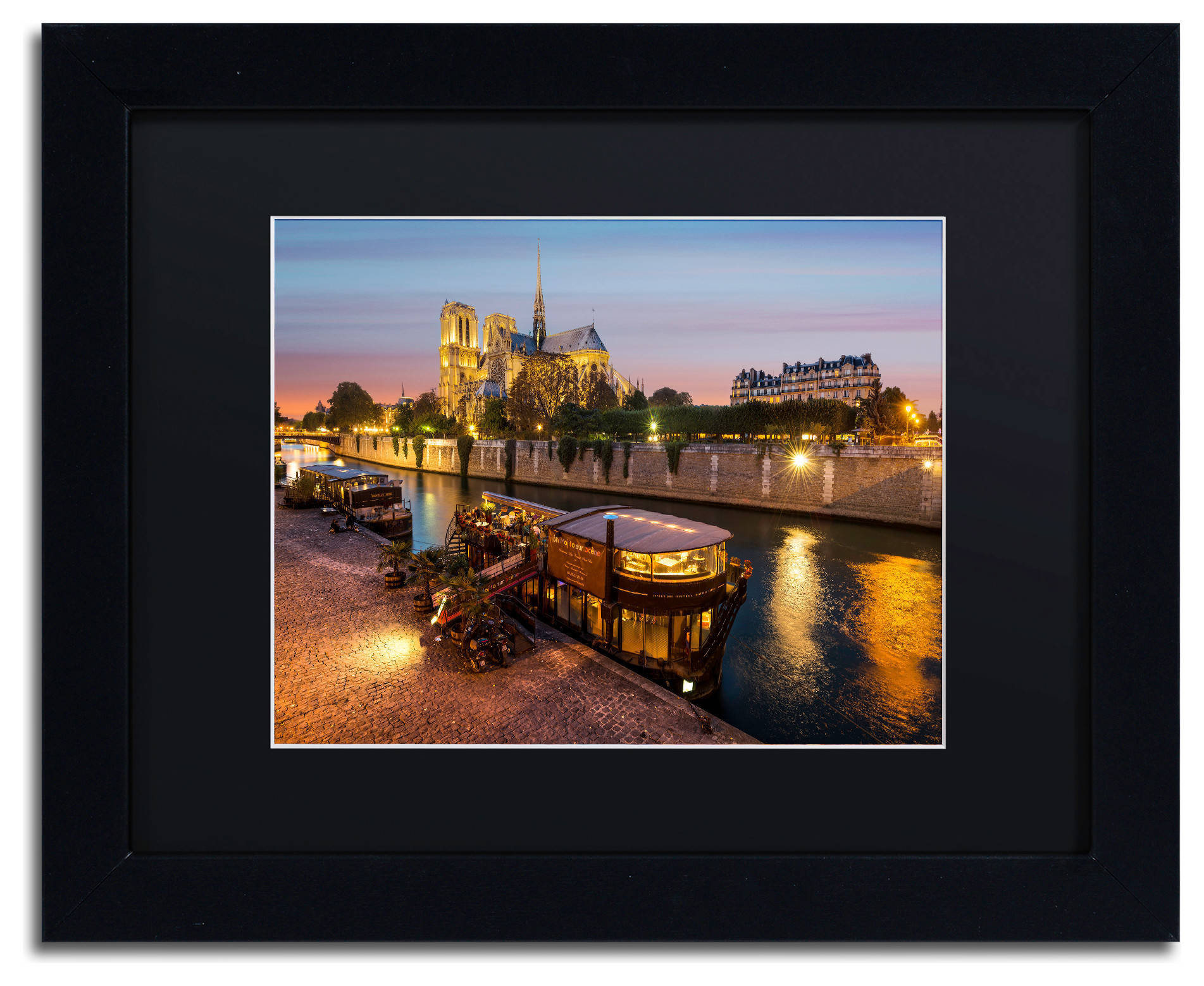 Mathieu Rivrin 'Notre Dame de Paris in Colors' Matted Framed Art, 11x14 ...