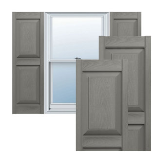 14 3/4"Wx67"H Standard Size Cottage Style Double Panel Shutters, 001 ...