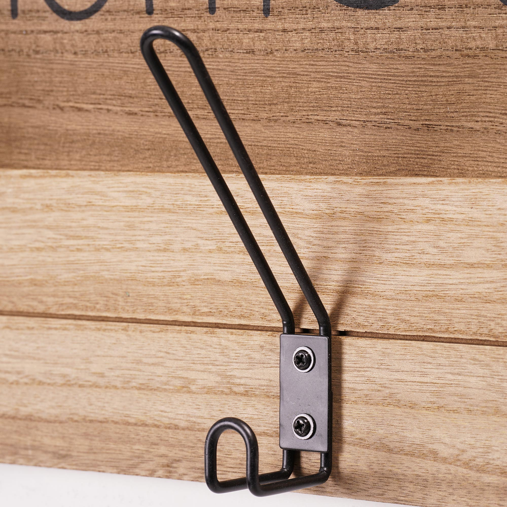 Addie Joy Wood Home Sweet Home Coat and Key Holder Plaque with Hooks ...