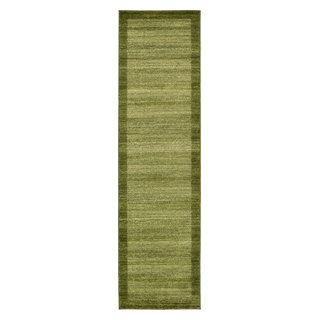 Rug Unique Loom Del Mar Light Green Runner 2' 7 x 10' 0 - Contemporary ...