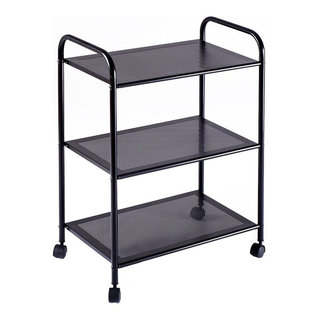 Durable 3-Tier Rolling Display Storage Shelf - Contemporary - Bar Carts ...