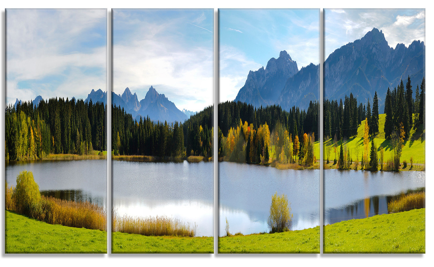 "Panorama Landscape in Bavaria" Photo Glossy Metal Wall Art, 48"x28" 4 ...