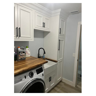 White Inset Laundry - Palm City - Transitional - Laundry Room - Other ...