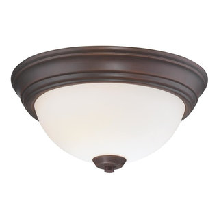 Minka Lavery Overland Park 2-Light Vintage Bronze Flush Mount ...