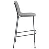Elma-B Bar Stool, Matte Black Frame and Legs, Set of 2 - Industrial ...