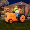 7' Fall Lighted Inflatable Tractor Decor - Traditional - Outdoor ...