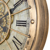 Yosemite Home Decor Gilded Round Modern Metal Gear Clock in Gold ...