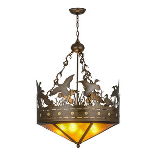 24W Ducks in Flight Inverted Pendant - Rustic - Pendant Lighting - by ...