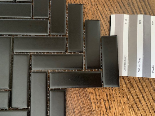 Help with grout color for matte black tile!