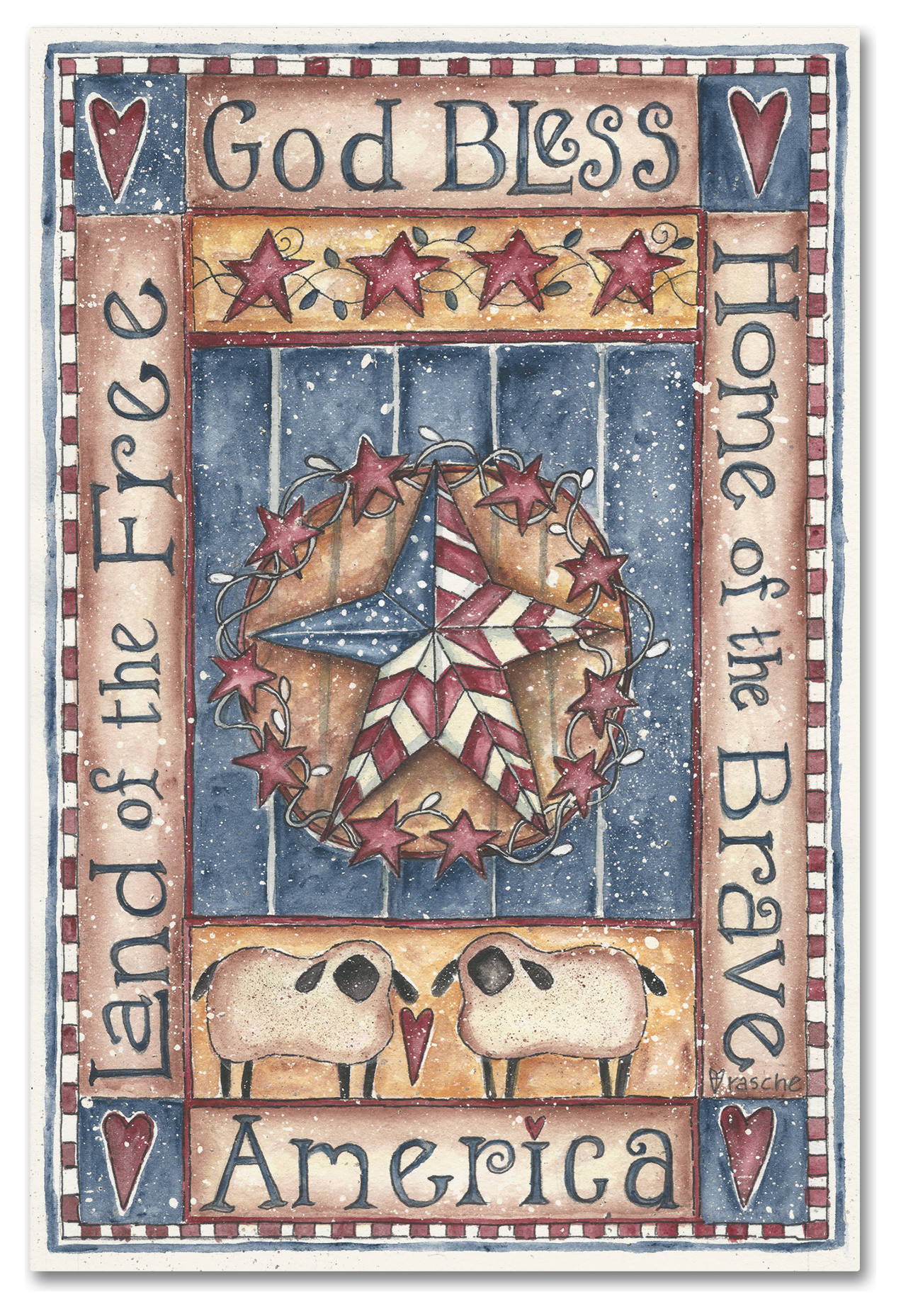 Shelly Rasche 'God Bless America Home of The Brave' Canvas Art, 16"x 24 ...