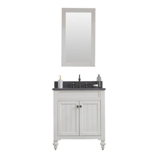 Potenza Ivory Gray Bathroom Vanity, 30" Wide - Traditional - Bathroom ...