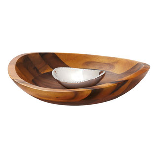 Nambé Braid Chip and Dip Bowl - Contemporary - Chip And Dip Sets - by ...