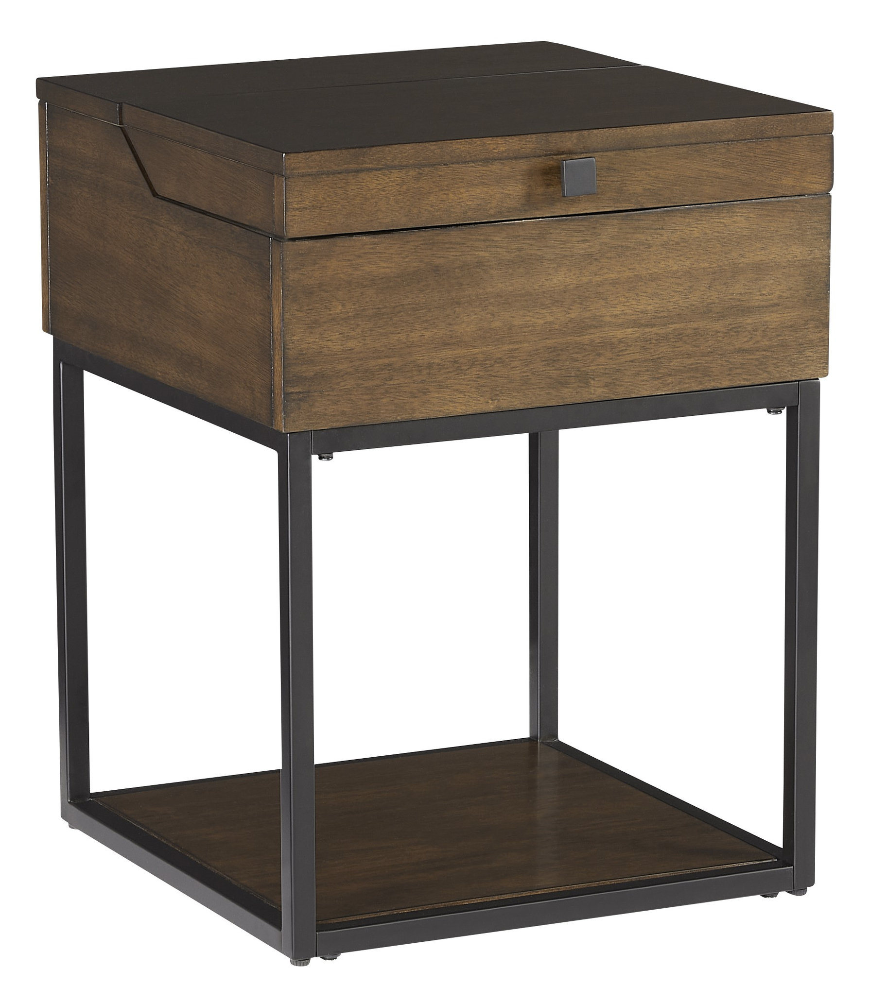 Park City Chairside Table in Cinnamon Brown/Black - Transitional - Side ...