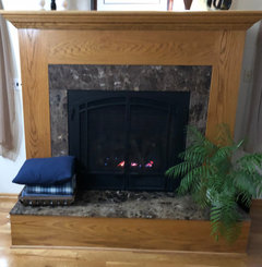 How can I update corner brick fireplace