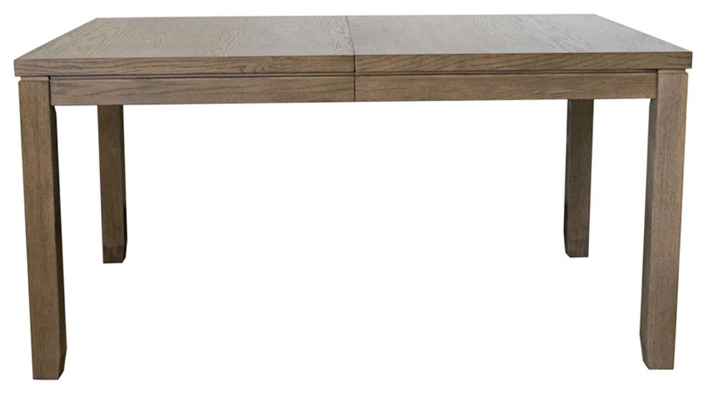 Saunders 5PC Extendable Dining Table Set 4 Slat Back Chairs Brown ...