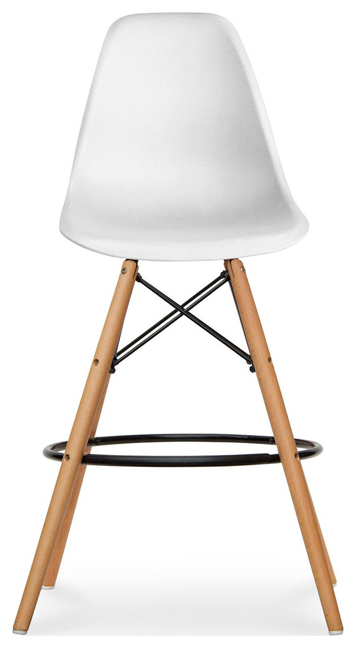 Pyramid Counter Stool, White, 4-Pack - Modern - Bar Stools And Counter Stools - by First of a ...