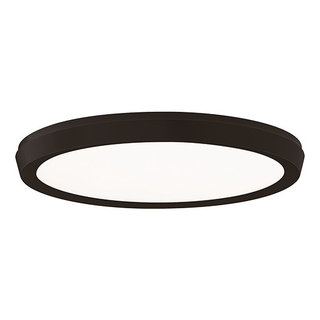Argo LED Flush Mount, Black - Transitional - Flush-mount Ceiling ...