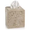 Scotia Travertine Marble Tissue Box Cover - Rustic - Tissue Box Holders ...