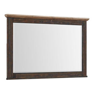 Transitions Wooden Rectangular Mirror, Driftwood - Rustic - Wall ...