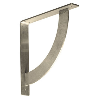 1 1/2"Wx5 1/2"Dx8"H Edwards Wrought Iron Bracket, Single Center Brace ...