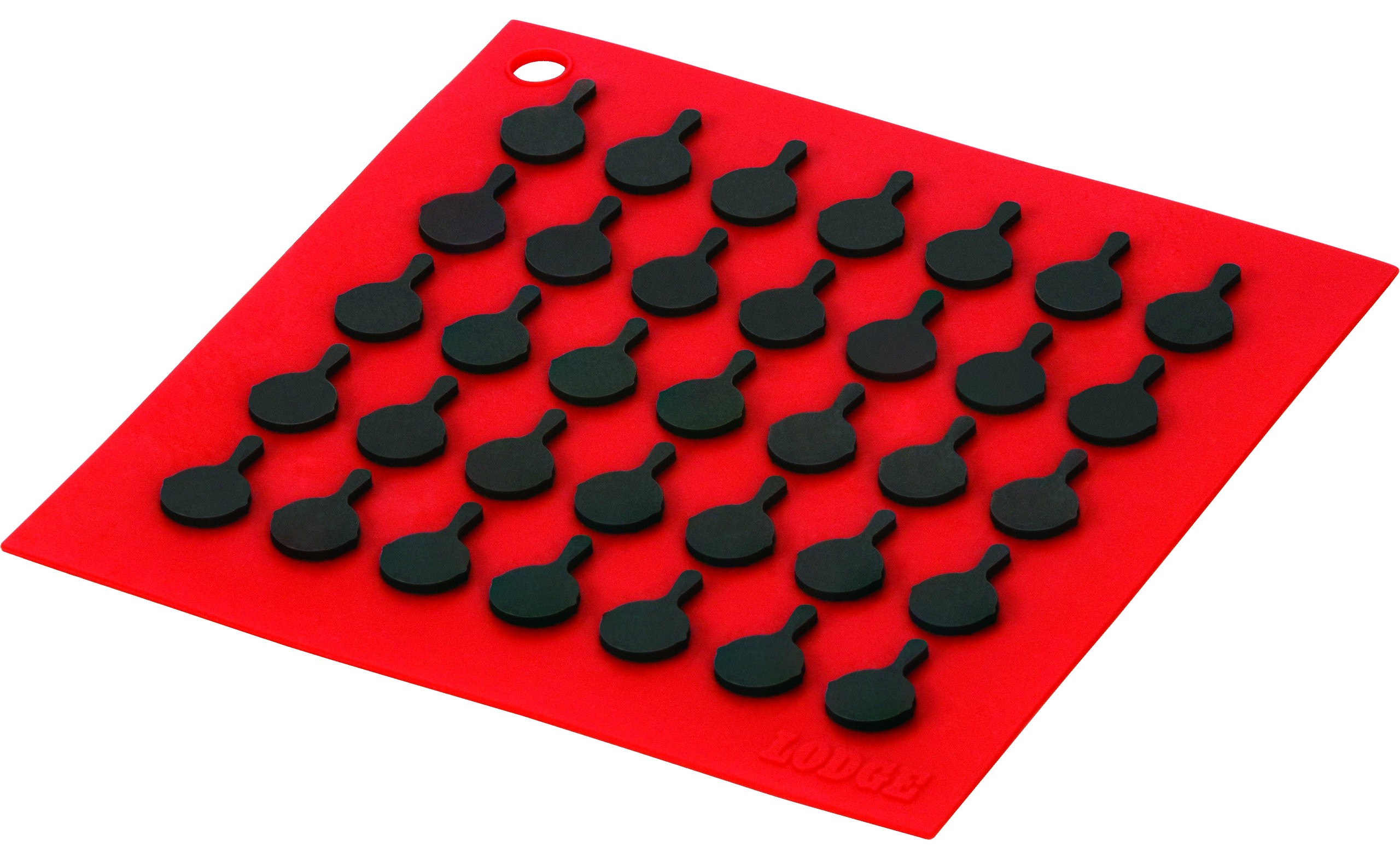 Lodge Red Silicone Black Skillet Patterned Trivet - Contemporary ...