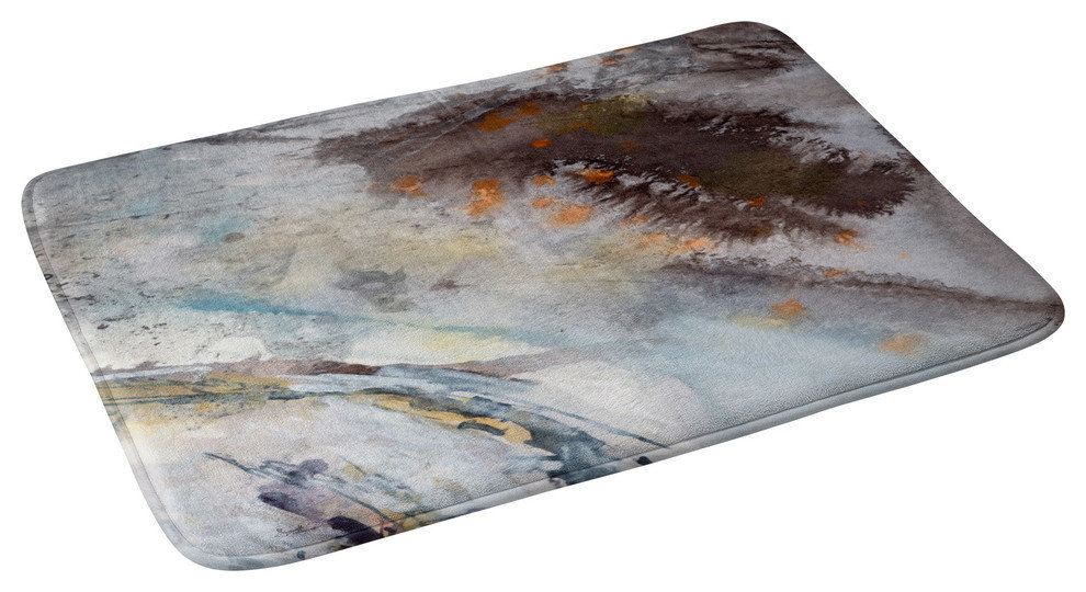 Ginette Fine Art Rust Memory Foam Bath Mat, 34"x21" - Contemporary ...