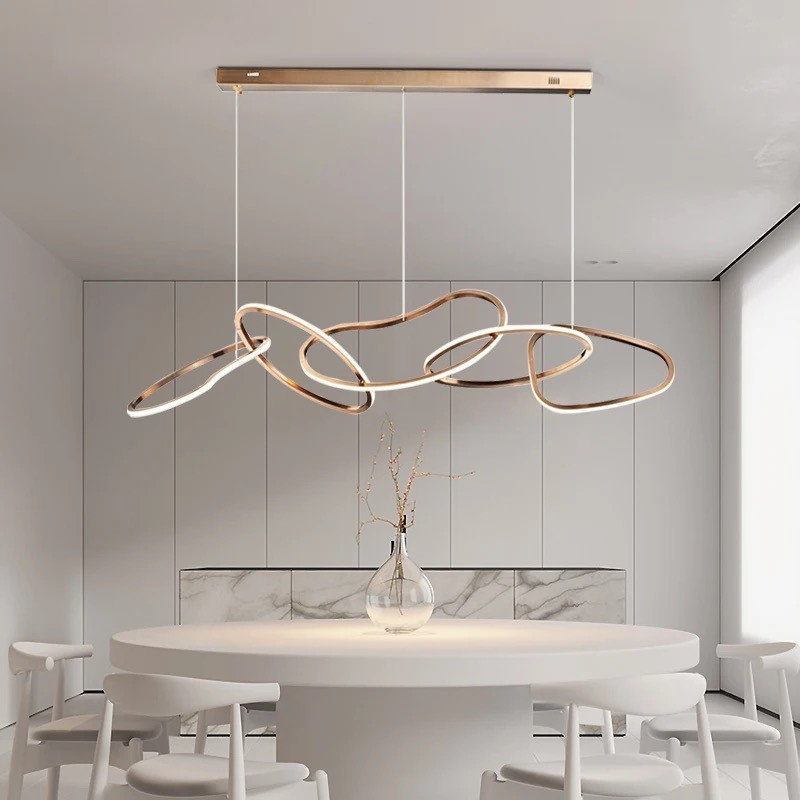 Akari Circular Chandelier Lighting, L59" - Contemporary - Chandeliers ...
