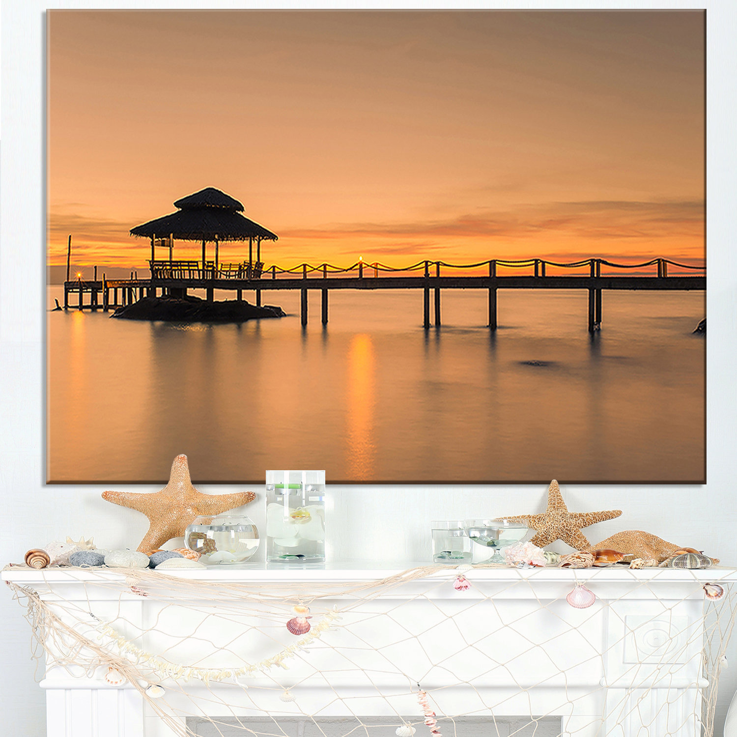 "Wonderful Wooden Pier And Hut Phuket" Sea Pier and Bridge Wall Art, 40 ...