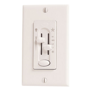 Hunter Fan/Light Dual Slide Preset Wall Fan Control - Transitional ...