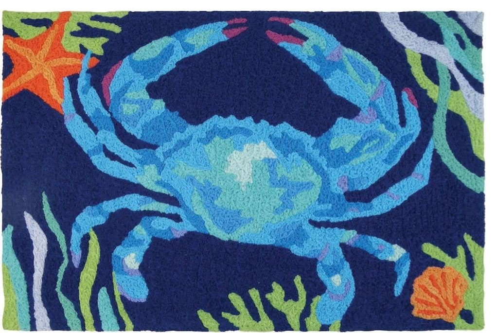 JellyBean Accent Rug Deep Blue Crab - Beach Style - Area Rugs - by Uber ...