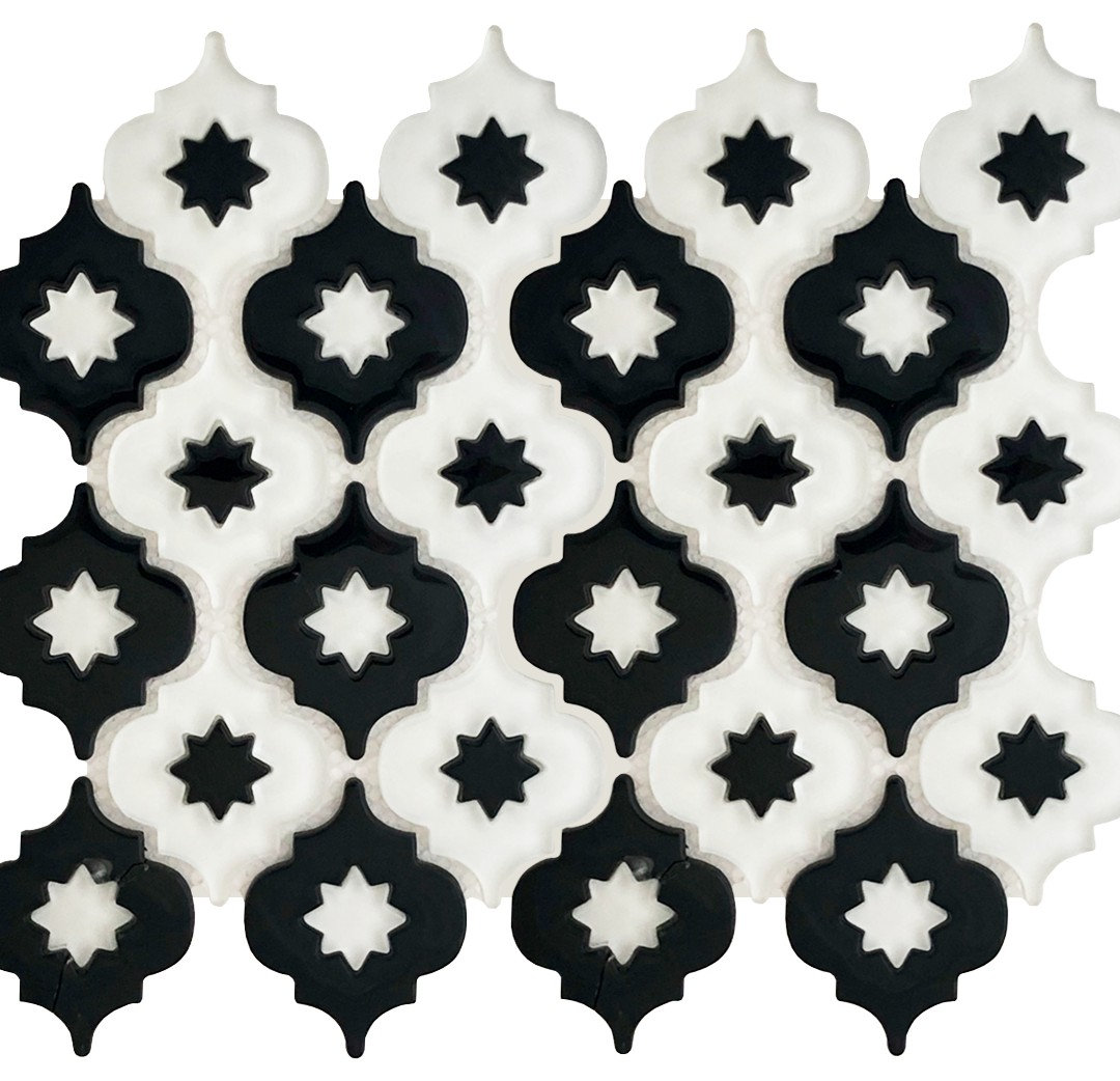11.5x10 Saharah Starlight Tile - Mediterranean - Mosaic Tile - by Raffi Glass | Houzz