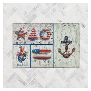 Patriot Coastal Mix 5'x7' Accent Rug, 5X7 - Beach Style - Area Rugs ...