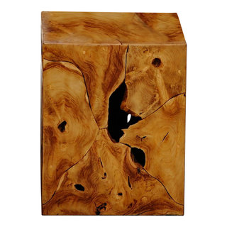 Teak Outdoor Root Side Table - Rustic - Outdoor Side Tables - by Hives ...