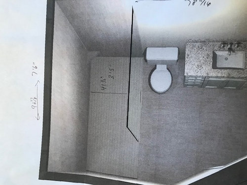 Shower layout and faucet placement