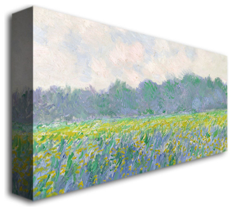 'Field of Yellow Irises at Giverny' Canvas Art by Claude Monet, 14" x ...