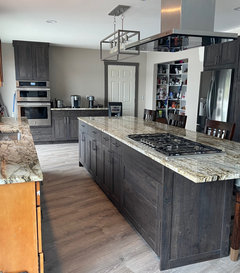 Leathered Blue Dunes Granite kitchen ideas
