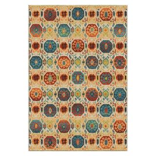 Orian Rugs, Bright Color Mini Medallions Lahara, Multi, Area Rug, 5'3 ...