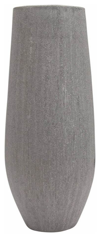 Ceramic Beaded Vase, Silver - Transitional - Vases - by Benzara Inc | Houzz